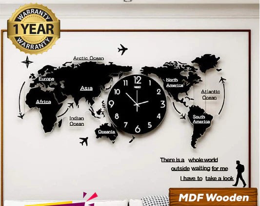 World Map Wall Clock - Wall Clock – Rabail Store